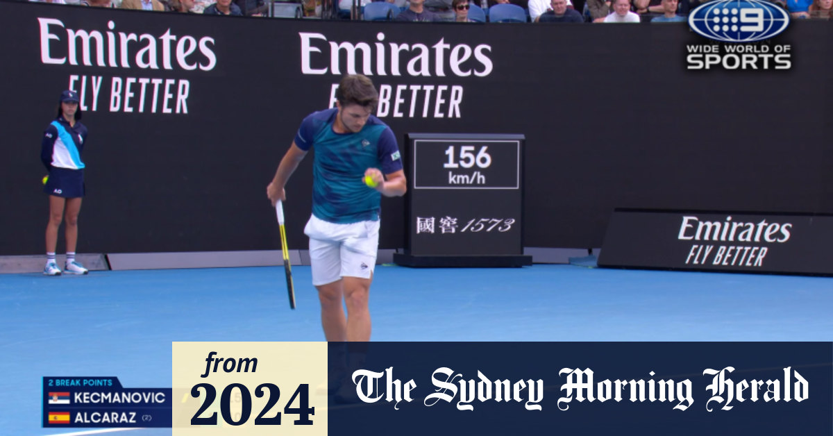 Video: Australian Open Highlights: Carlos Alcaraz v Miomir Kecmanovic